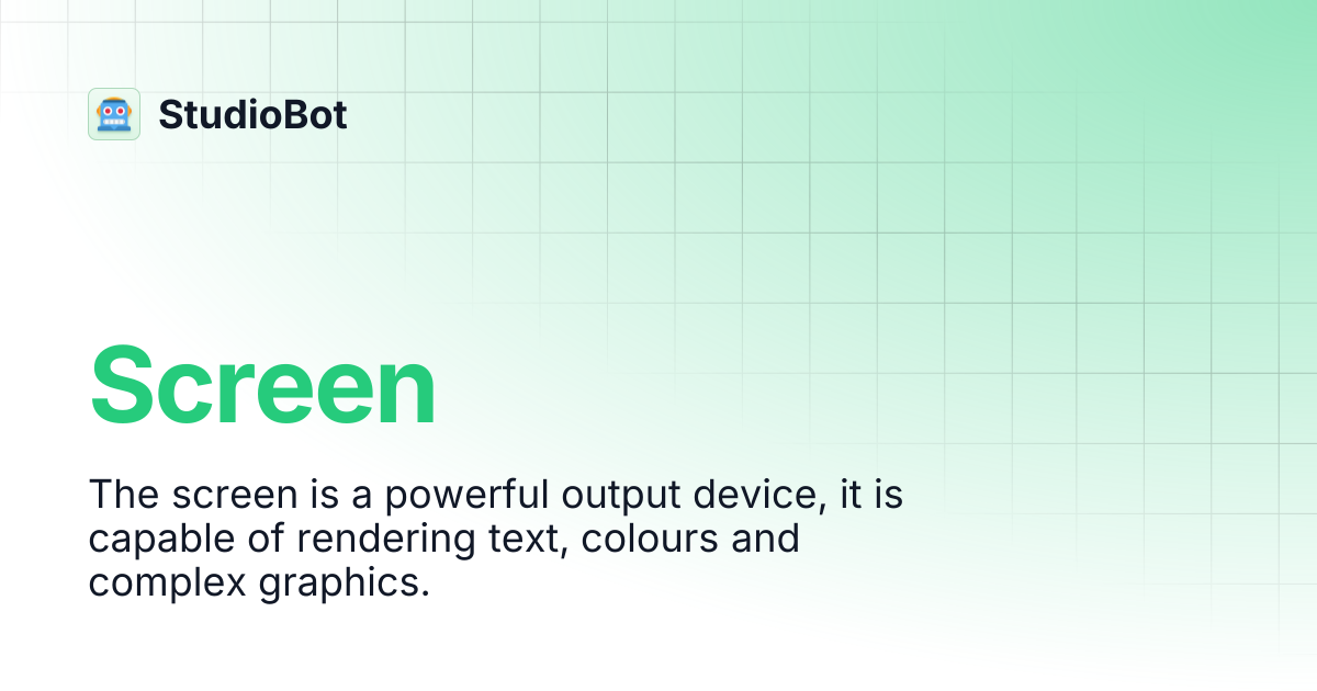 Screen | StudioBot